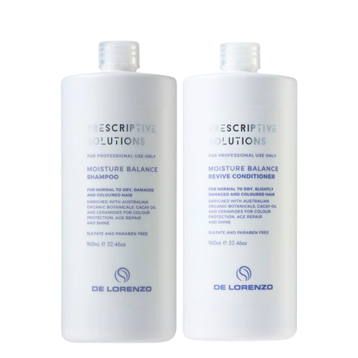 De Lorenzo Prescriptive Solutions Moisture Balance Shampoo & Revive ...