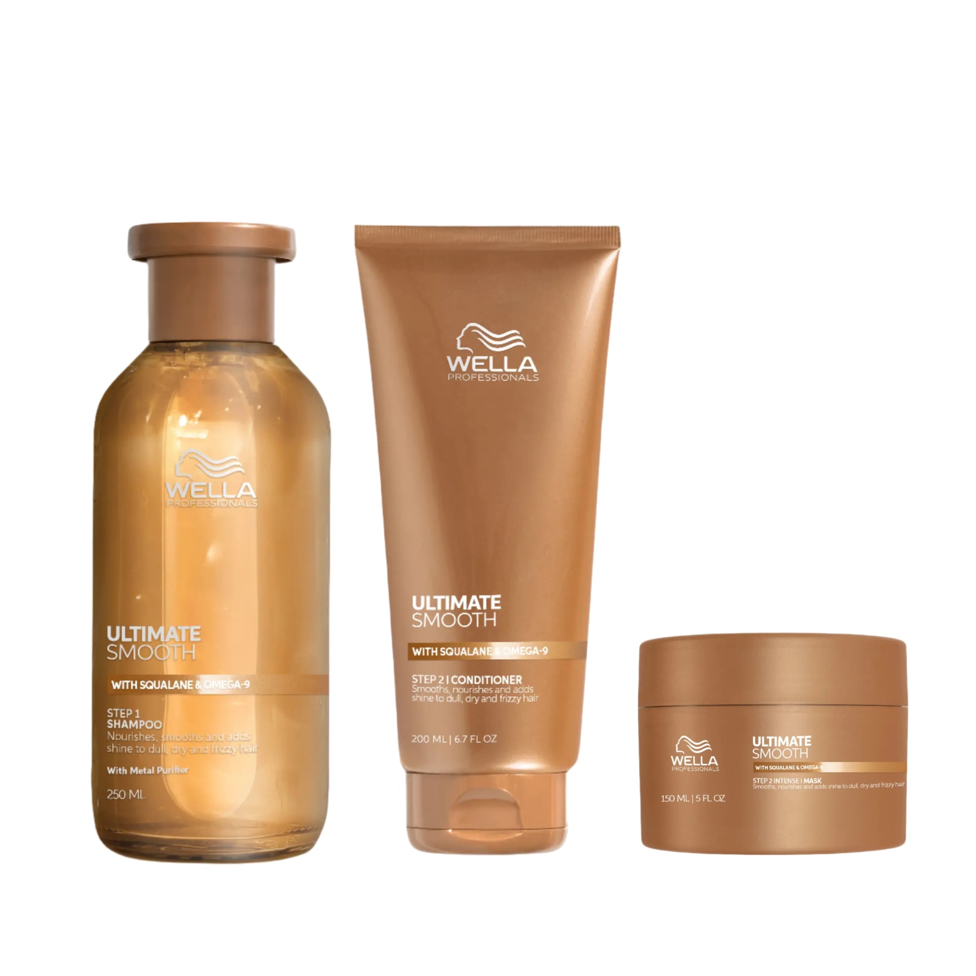 Wella Professionals Ultimate Smooth Shampoo, Conditioner & Mask Trio ...