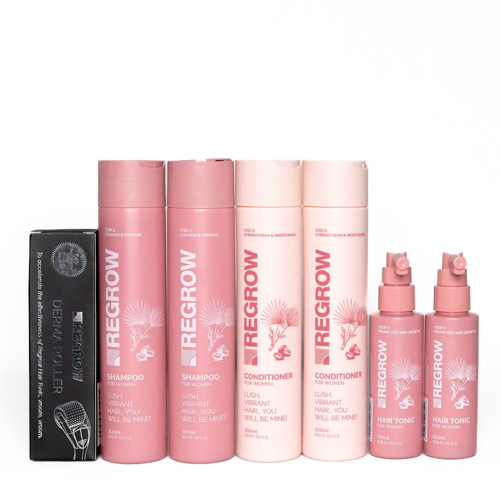 Regrow Women's 6 Month Hair Growth Pack - Shampoo, Conditioner, Hair T ...