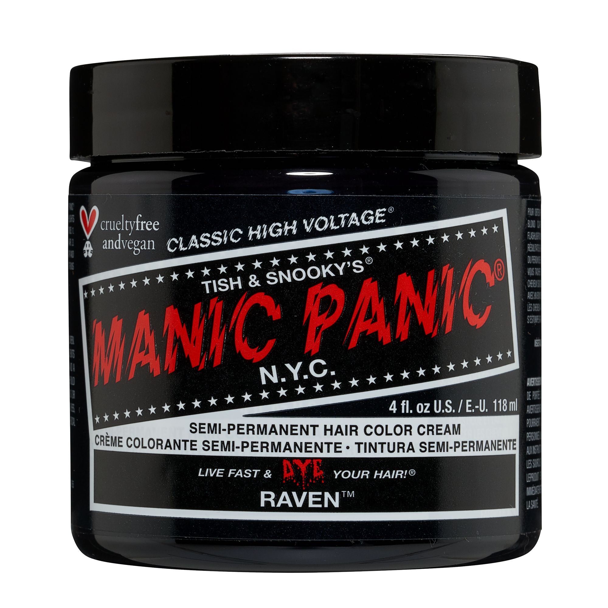 Manic Panic Raven Jar 118ml - Salon Warehouse – Salon Warehouse
