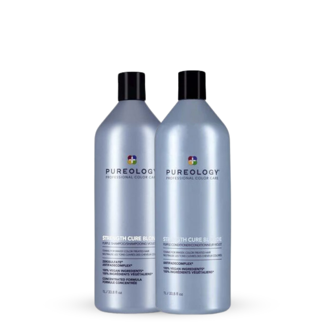 Pureology Strength Cure Blonde Shampoo & Conditioner 1000ml Duo - Salon ...