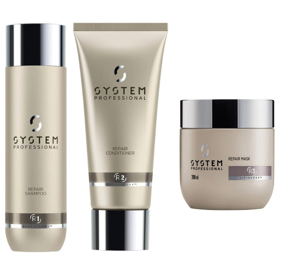 System Professional Repair Shampoo 250mL Conditioner 200ml Mask 200ml ...
